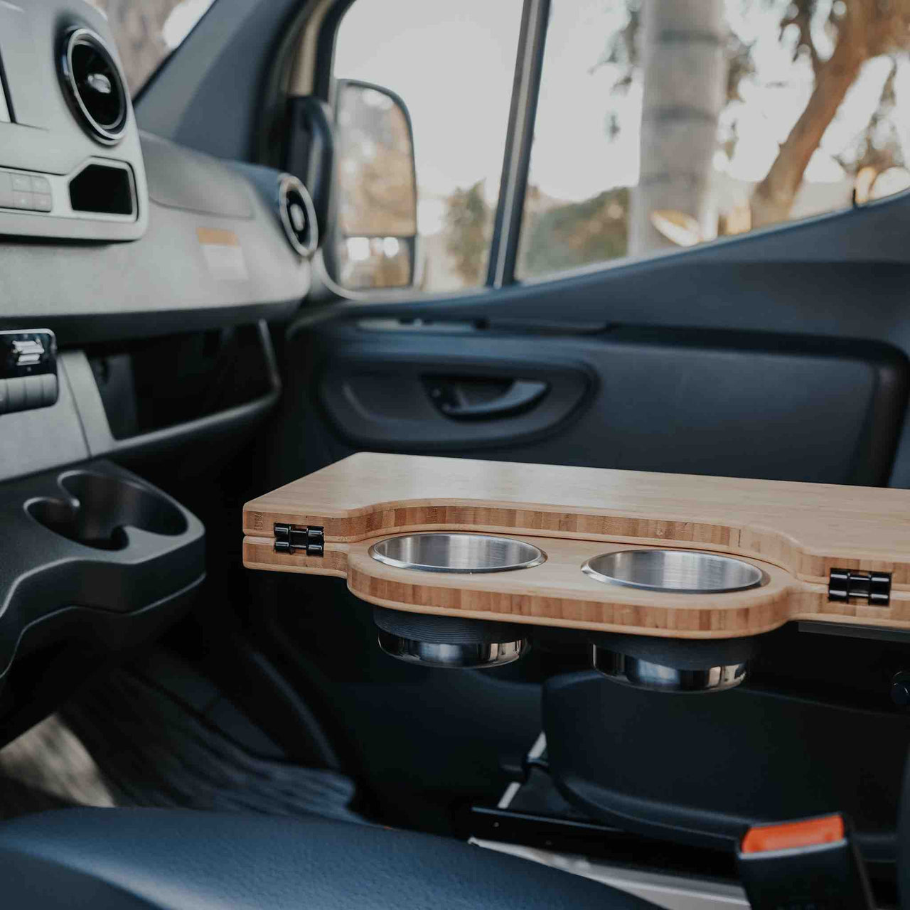 Kei Project Natural Bamboo Folding Table for Camper Vans Mercedes Spri ...